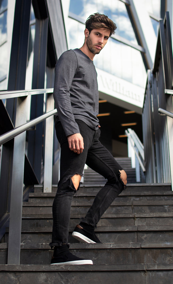 100LS • Unisex Ultimate CVC Long-Sleeve Tee – Threadfast Apparel